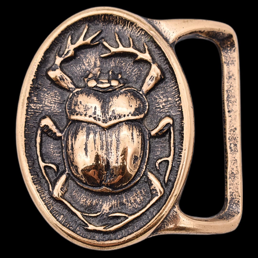 Tech Ether Guild Scarab Beetle Insect Bug Egyptian Revival Solid Brass ...