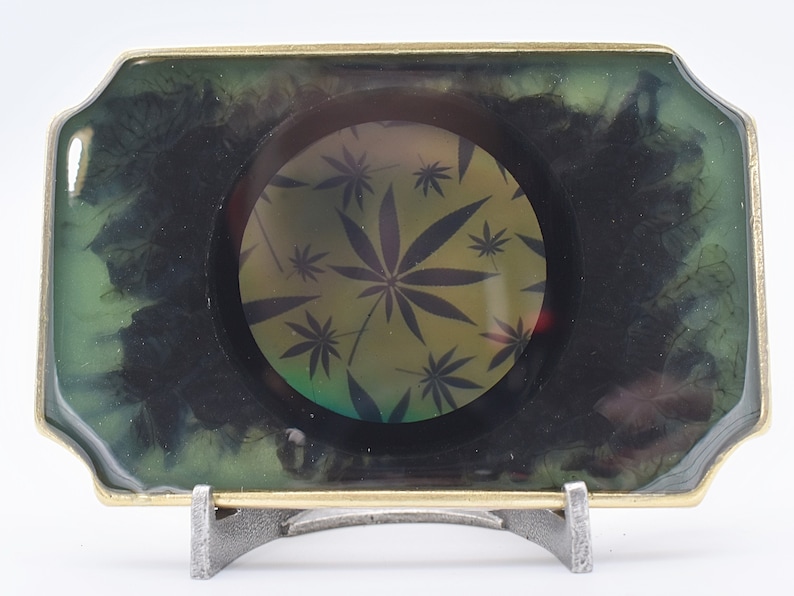 Hologram Pot Leaf Marijuana Solid Brass & Casting Resin | Etsy