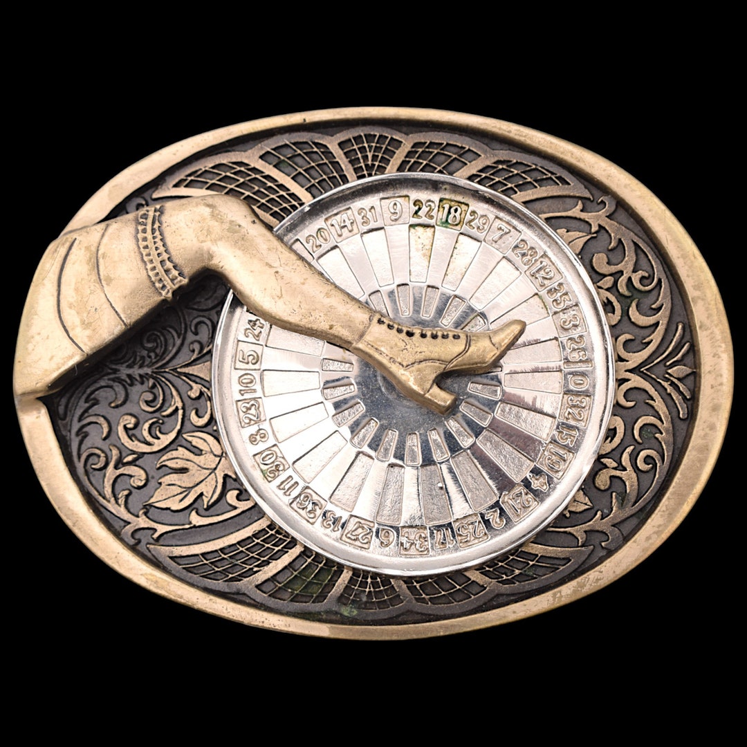 Gal Leg Spinning Spur Vintage Solid Brass Belt Buckle - Etsy