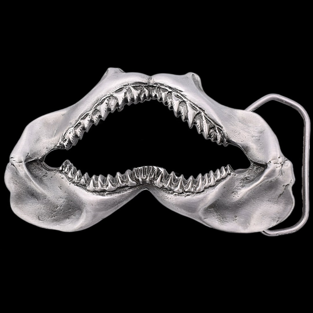Shark Jaws Teeth Beach Surfer Bum Nautical Deep Sea Ocean Belt Buckle ...