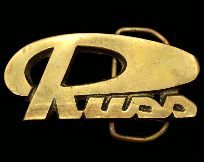 Russ Name Solid Brass Vintage Belt Buckle - Etsy