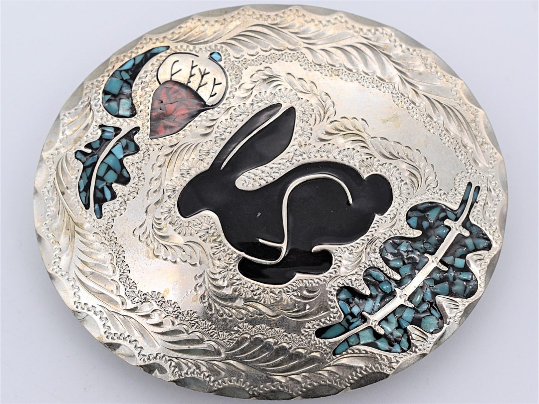 Rabbit Car Logo Wil Aren Handmade Paisley Western Tooled Vintage Belt ...