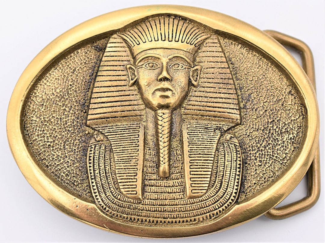 Solid Brass Eqyptian Pharaoh Sphynx King Tut Mummy Tomb 70s Vintage ...