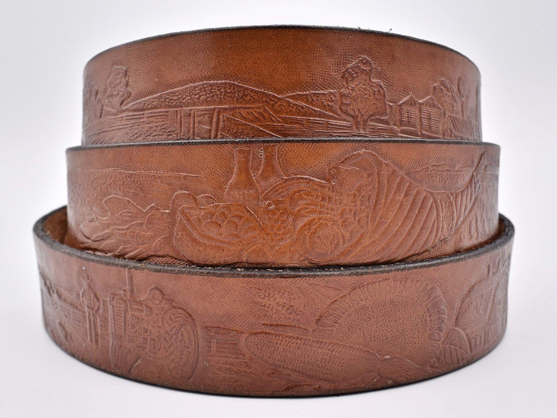 Genuine Leather Handmade Farming Tractor Combine Cornucopia | Etsy