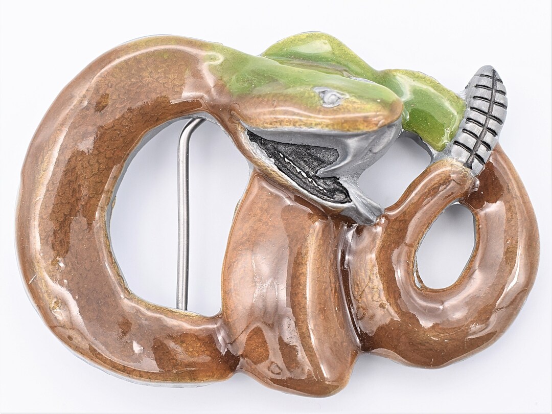 Rattlesnake Western Oversize Belt Buckle - Etsy