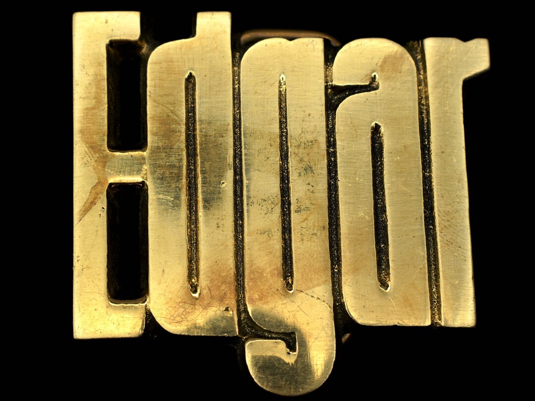 Edgar Solid Brass 1970s Vintage Belt Buckle - Etsy