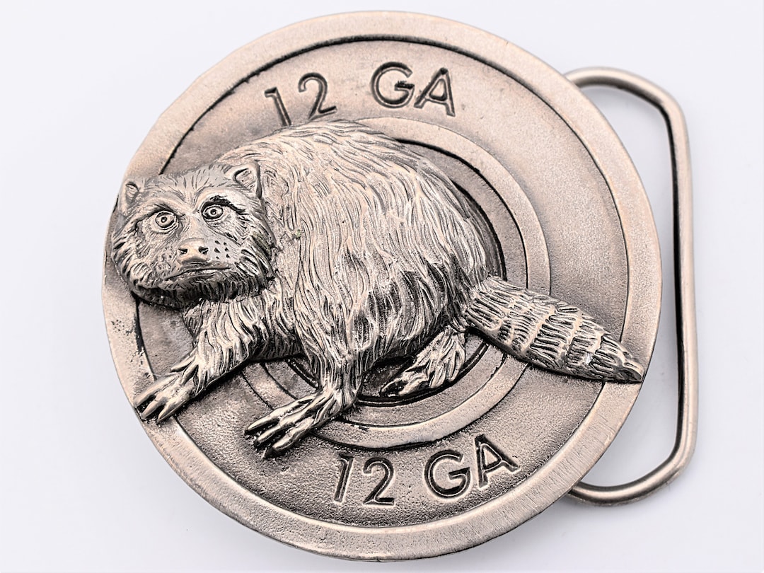 Raccoon Shotgun Shell 12 GA Varmint Hunter 80s Vintage Belt Buckle - Etsy