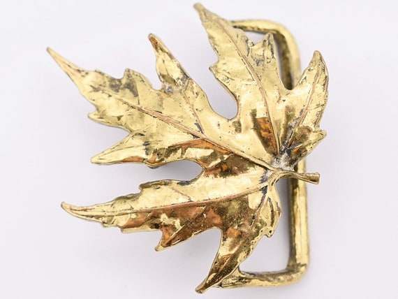 Solid Brass Maple Leaf 1970s Omega Hallmark Vintage B… - Gem