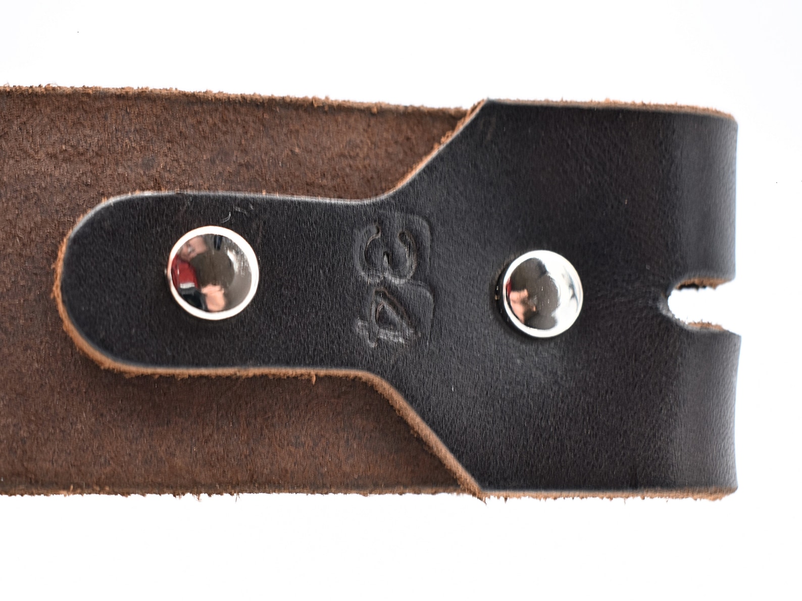 Vintage Leather Belt Size 34 Circle Holes Cutout & Chrome - Etsy