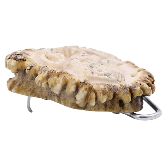 Montana Fur Trapper Deer Antler Burr Carving Vintage … - Gem