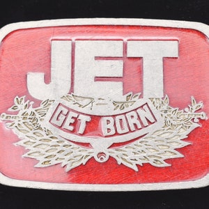 Jet Band Get Born Vintage Belt Buckle - Etsy
