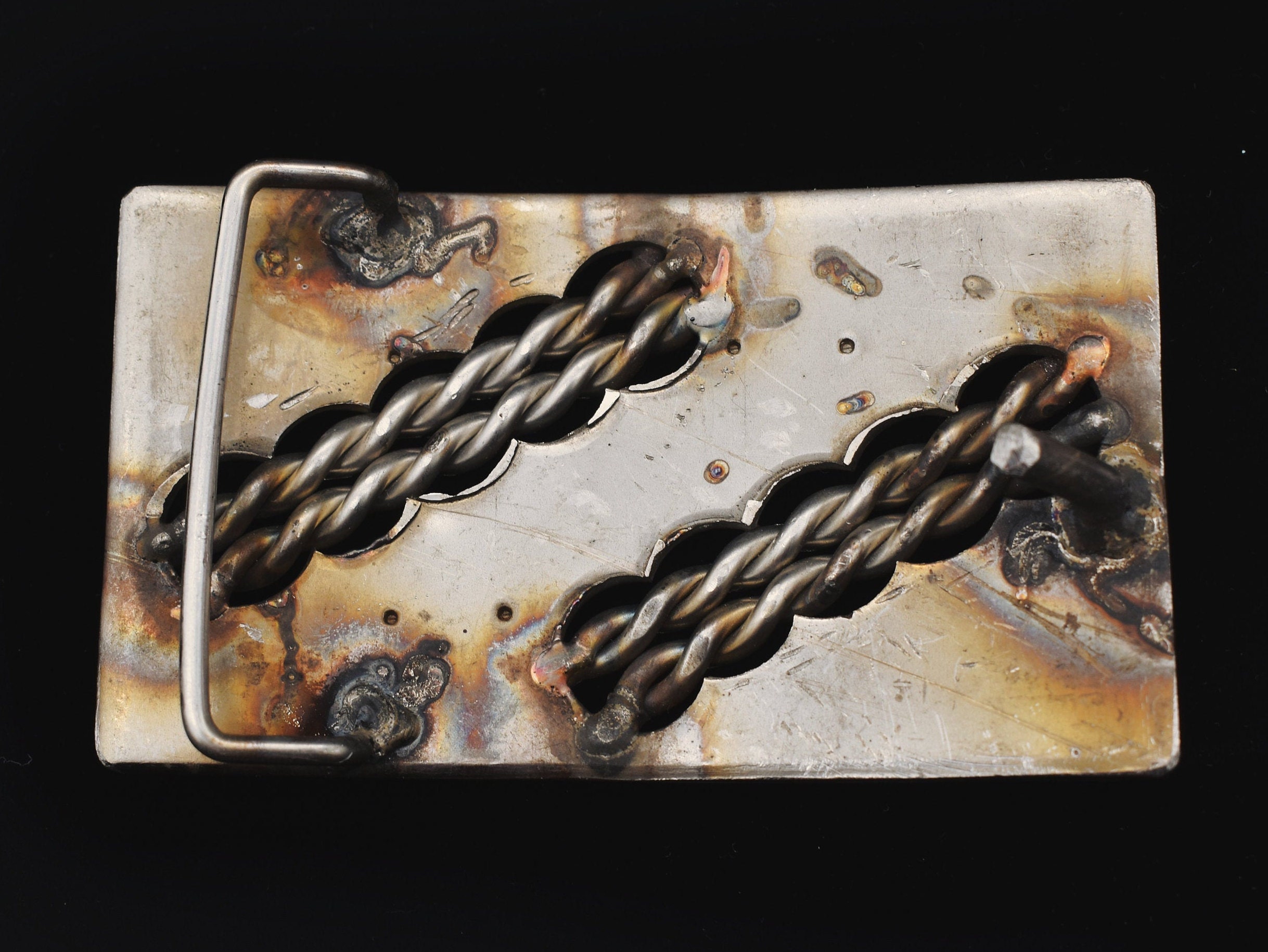 Handmade Stainless Steel Braided Twisted Wire Vintage Belt Buckle - Etsy