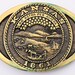 Solid Brass Kansas State Seal Vintage Belt Buckle W/bag & Papers - Etsy
