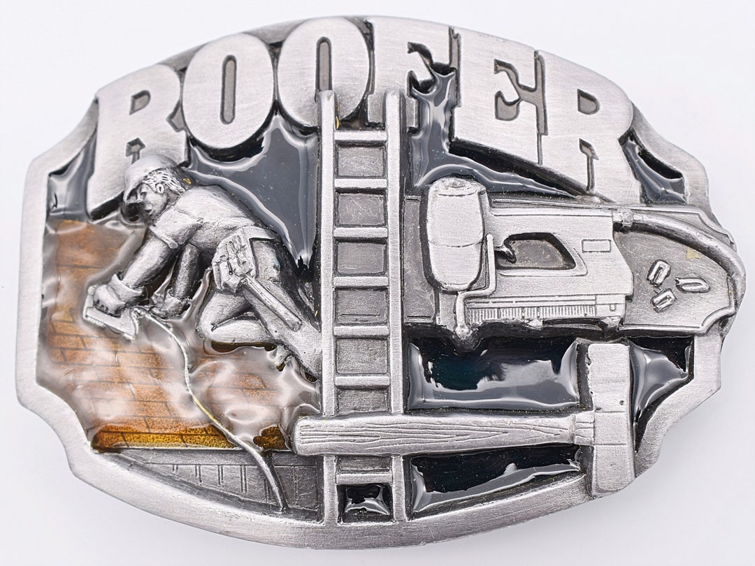 Roofer Construction Worker Home Builder Vintage Belt Buckle - Etsy