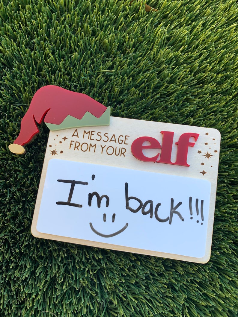 Elf Message Board | Elf Decor | Reusable Elf Prop | Elf Surveillance ...