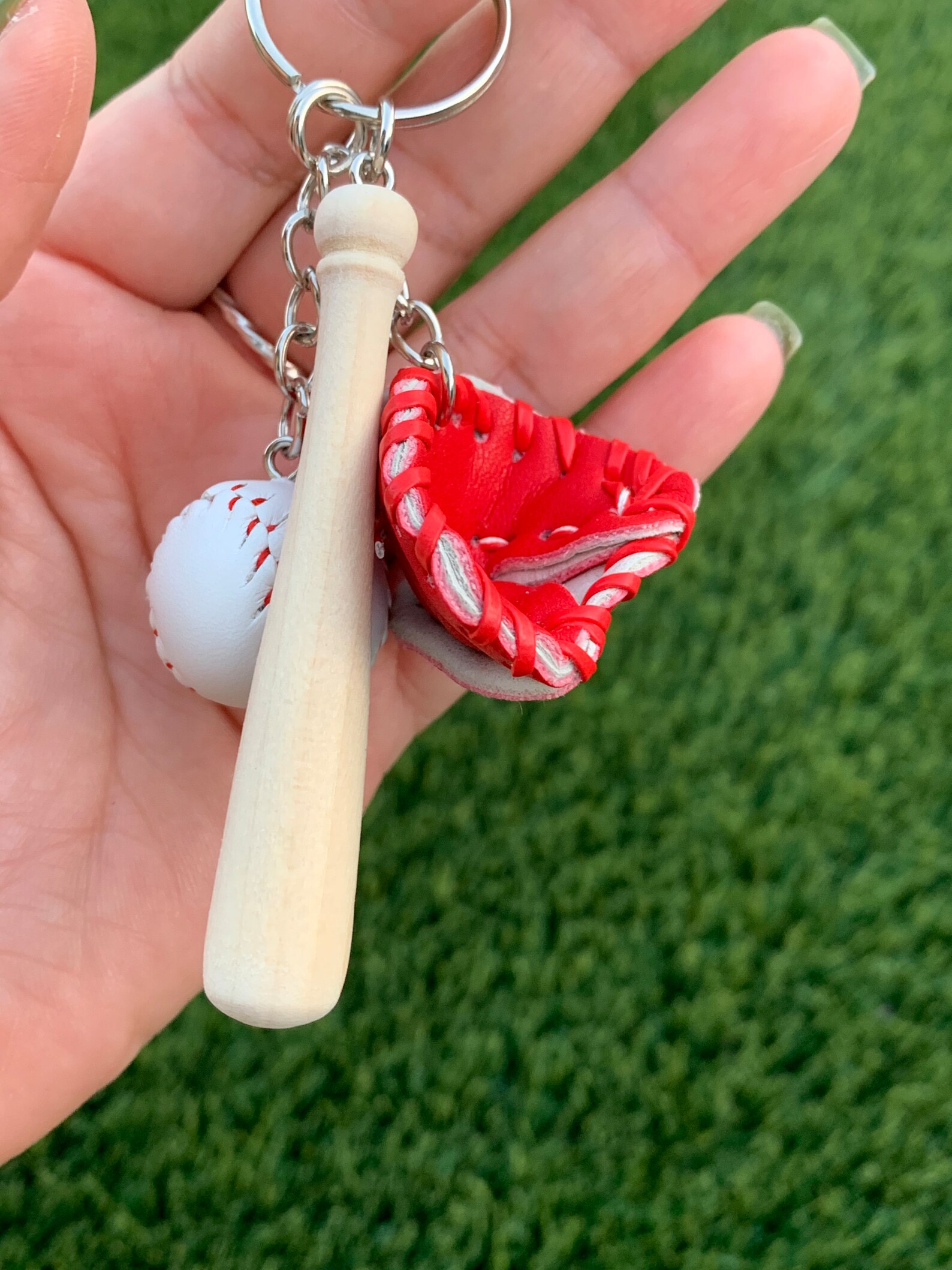 Best Gift Team Athlete | Baseball Key Chain | Mini Baseball Set Tag ...