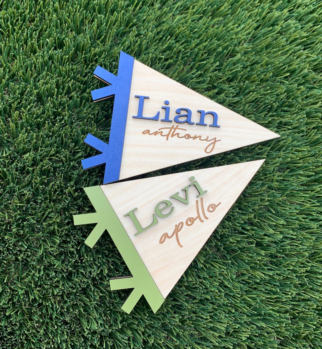 Wooden Pennant | Birth Announcement | Newborn | Baby Shower Gift | Baby ...