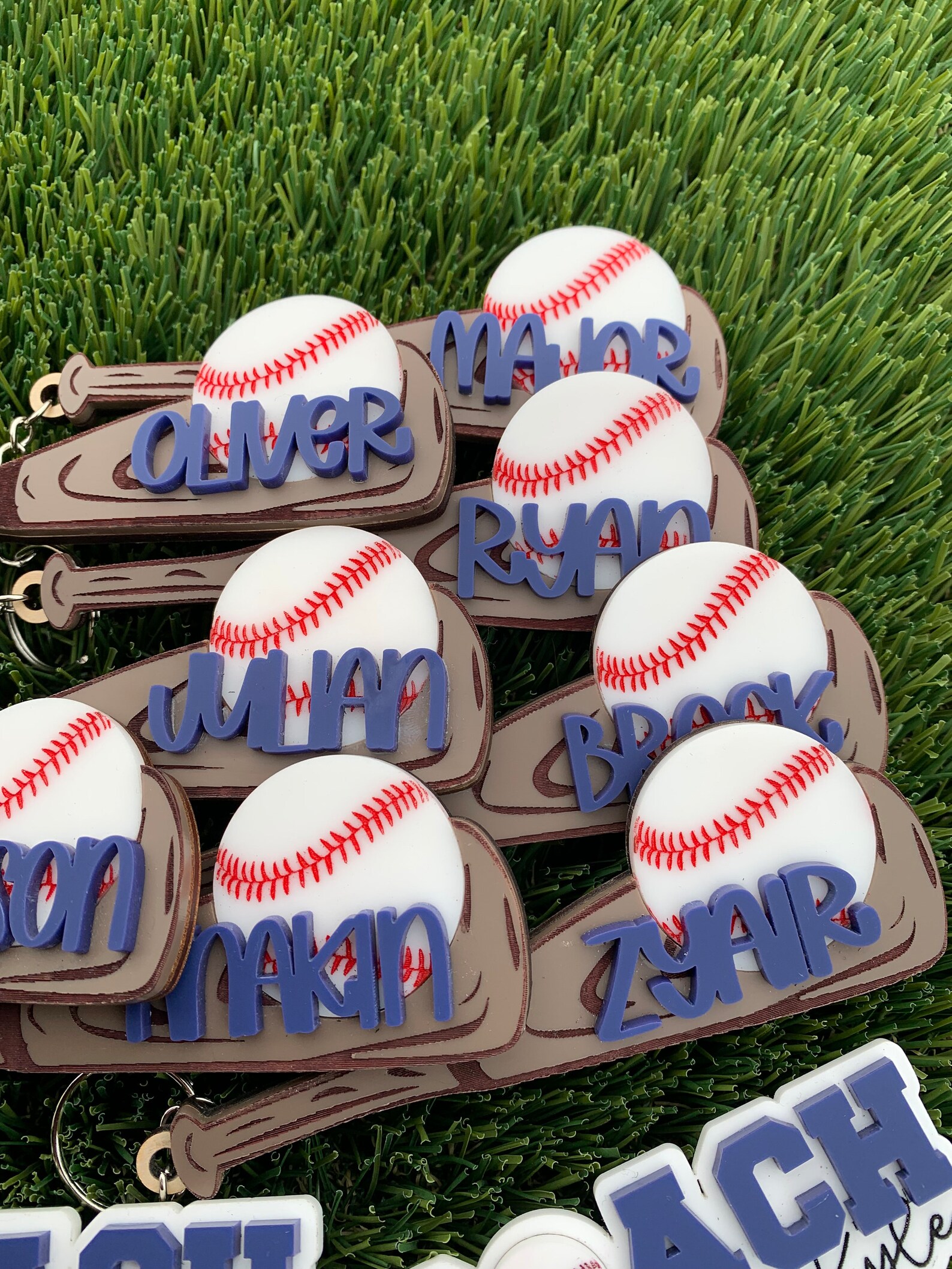 Baseball Bag Tag | Personalized Bag Tag | Baseball Keychain | Coach’s ...