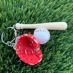 Best Gift Team Athlete | Baseball Key Chain | Mini Baseball Set Tag ...