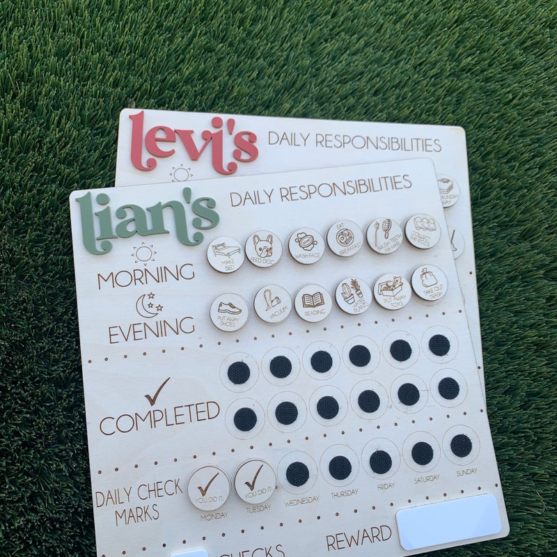 Acrylic Chore Chart - Etsy