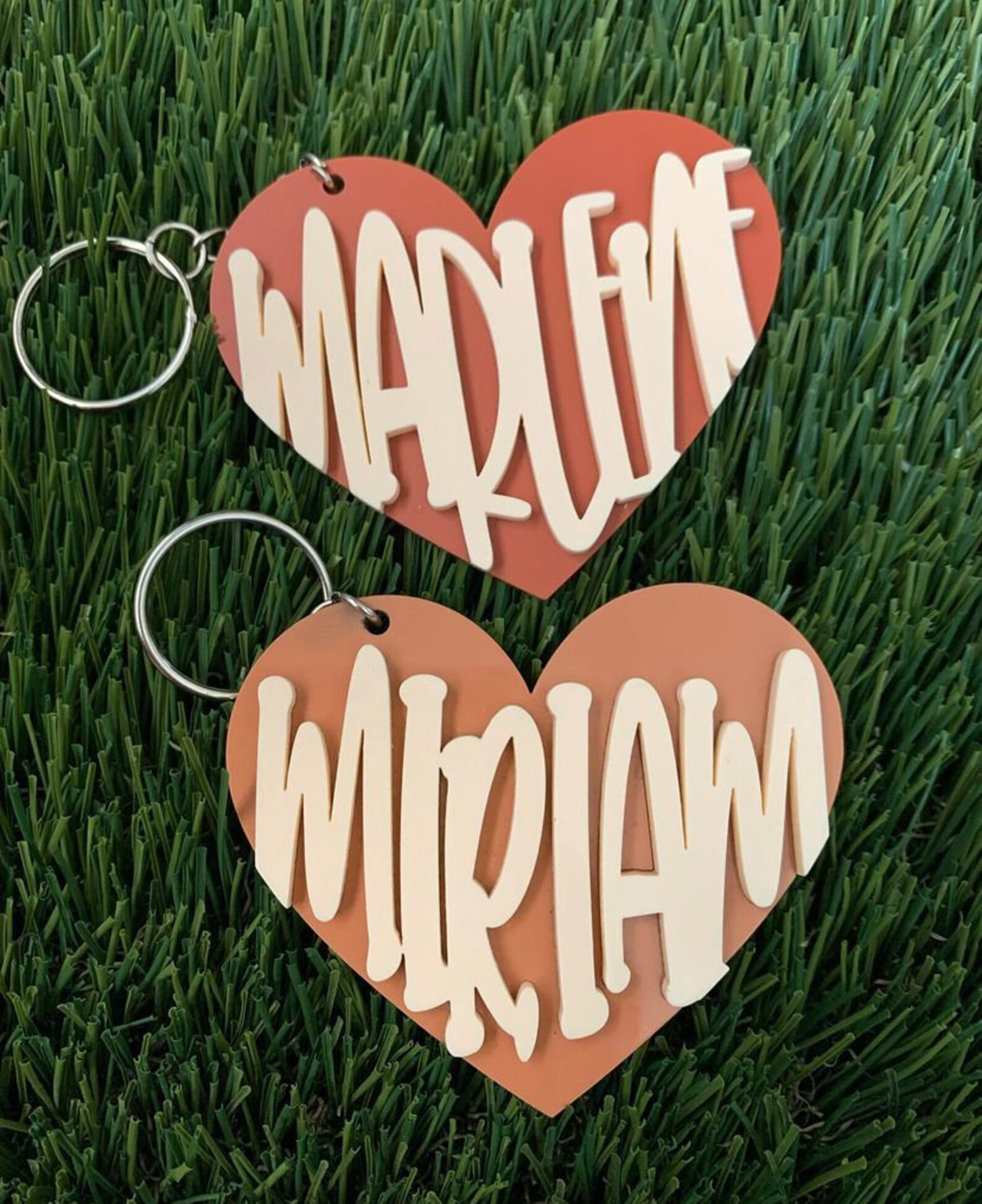 Valentines Tag | Personalized Heart Keychain | Personalized Heart Name ...