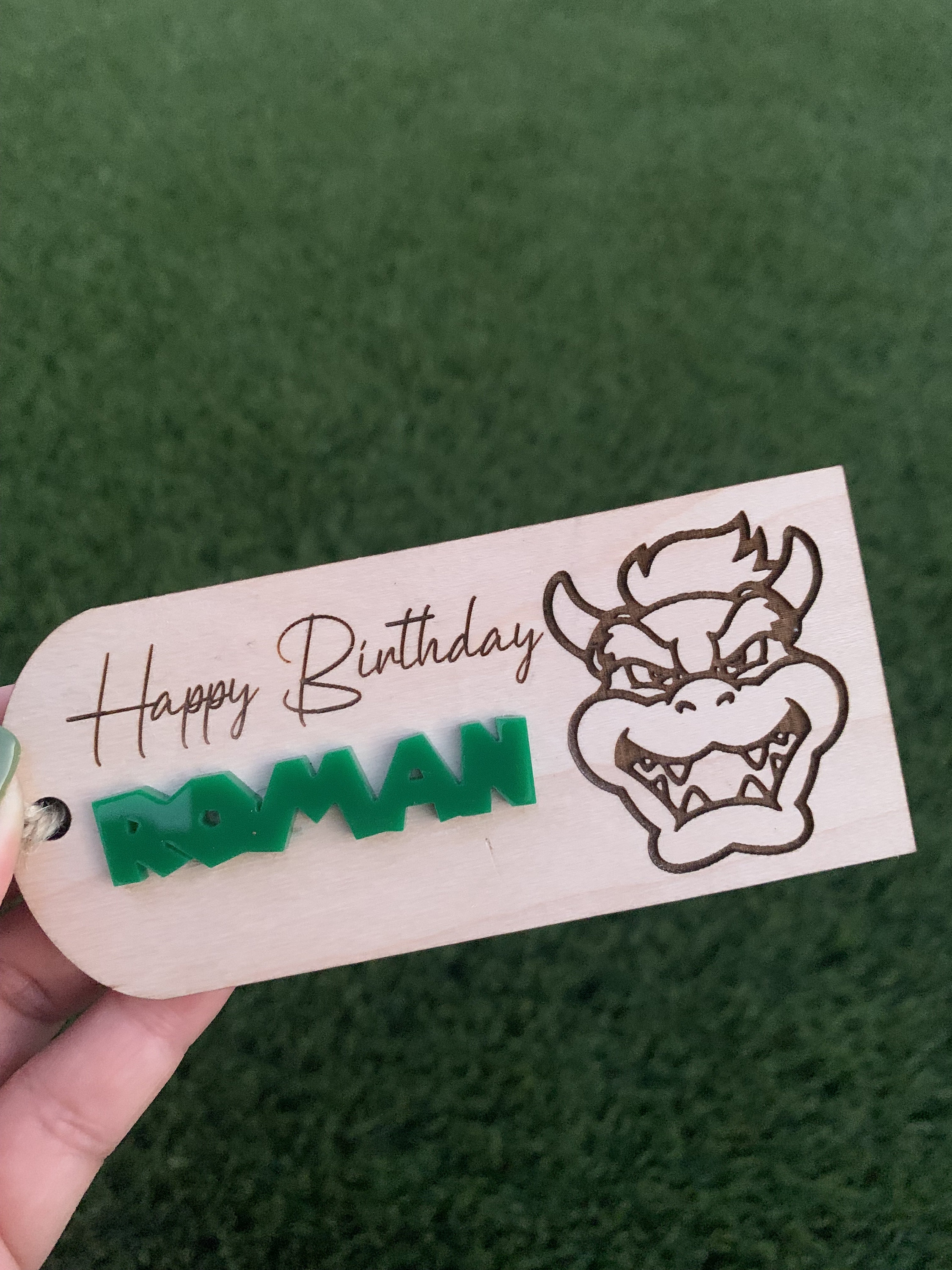 Super Mario | Bowser Gift Tag | Birthday Tag | Personalized | Princess ...