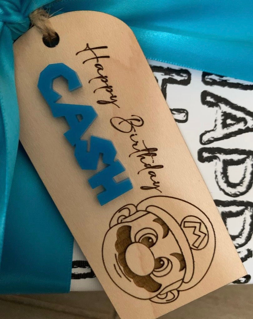 Super Mario | Bowser Gift Tag | Birthday Tag | Personalized | Princess ...