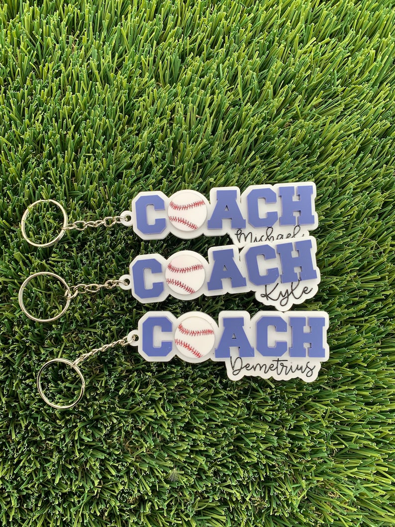 Baseball Bag Tag | Personalized Bag Tag | Baseball Keychain | Coach’s ...
