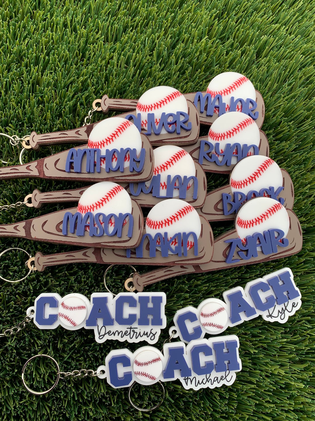 Baseball Bag Tag | Personalized Bag Tag | Baseball Keychain | Coach’s ...