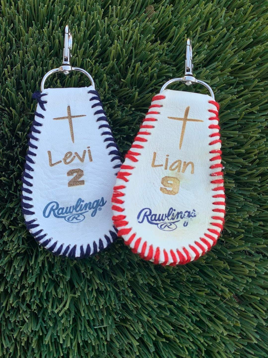 Hand Made | Baseball Key Chain | Real Baseball Keychain | Personalized ...