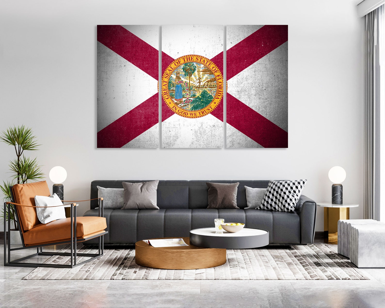 Florida State Flag Wall Art Florida State Flag Wall Decor - Etsy