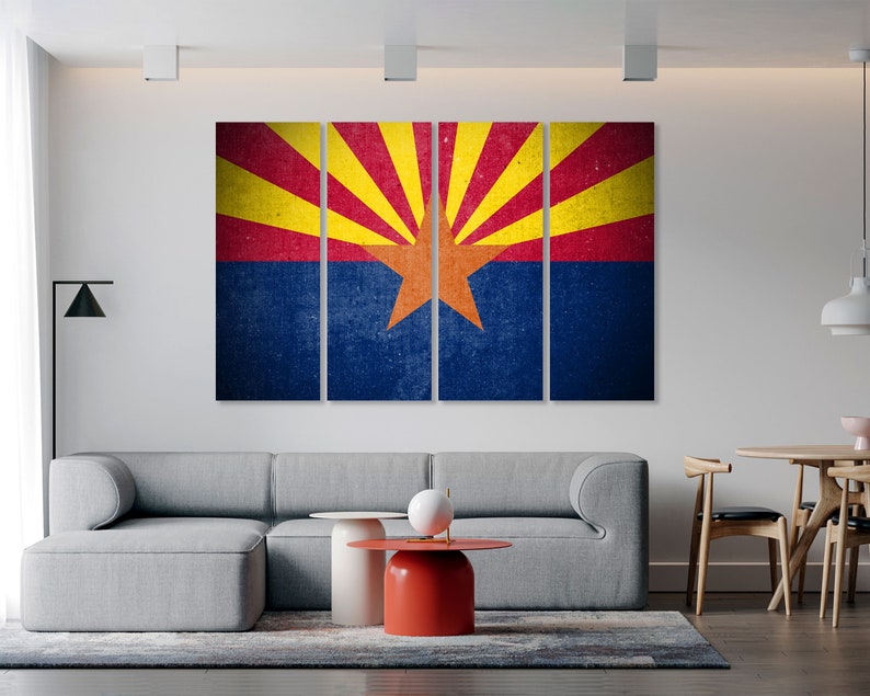 Arizona State Flag Wall Art Arizona State Flag Wall Decor - Etsy