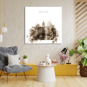 Austin Framed Canvas Wall Art, Texas Artistic Prints on Canvas, Austin ...