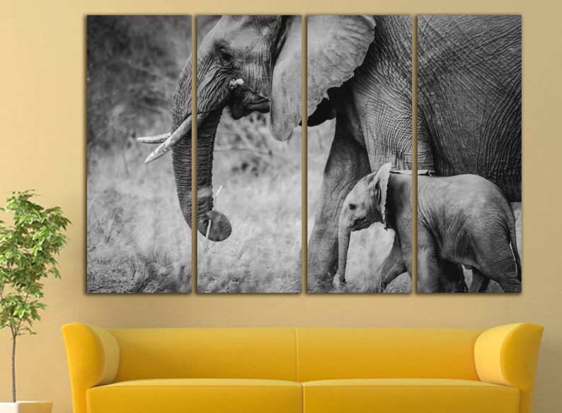 Elephant Canvas Elephant Wall Art Elephant print Elephant wall | Etsy