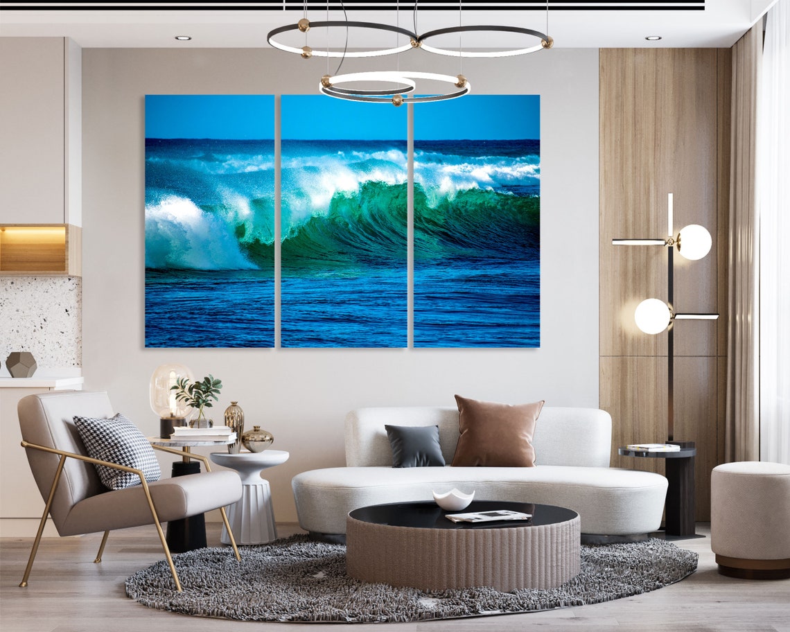 Wave Wall Art Wave Home Decor Wave Canvas Wave Poster Wave - Etsy