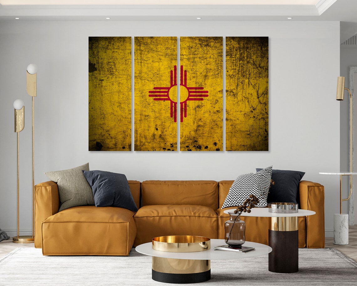 New Mexico State Flag Wall Art New Mexico State Flag Wall - Etsy