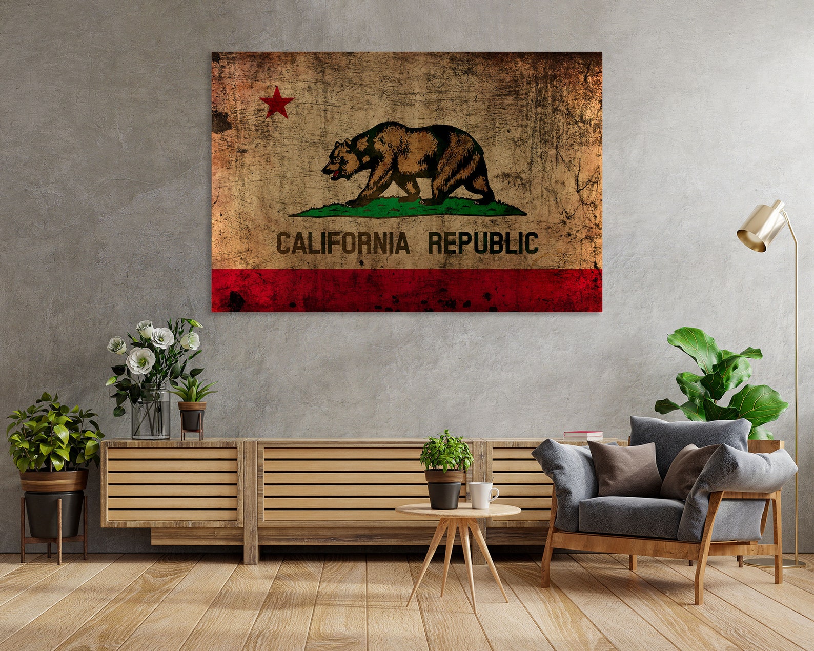 California State Flag Wall Art California State Flag Wall - Etsy
