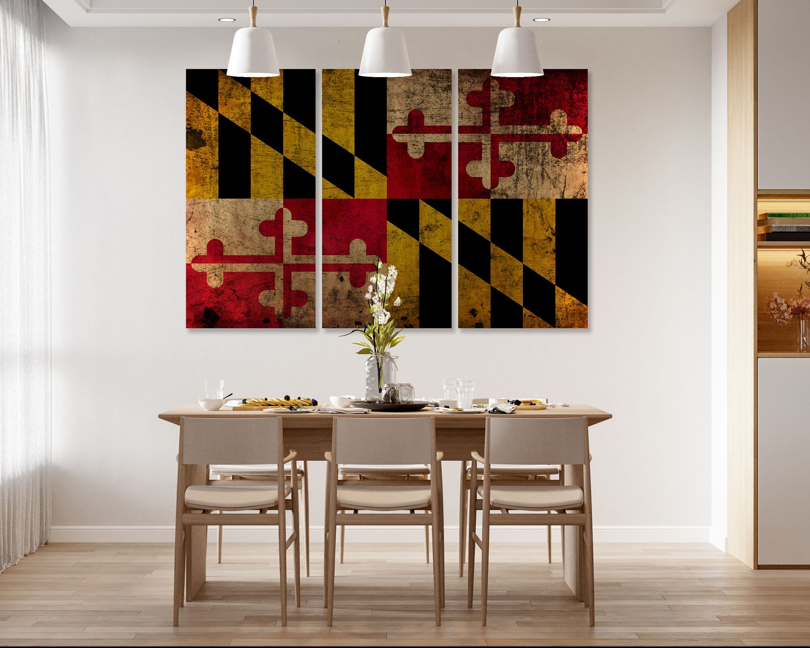 Maryland State Flag Wall Art Maryland State Flag Wall Decor - Etsy