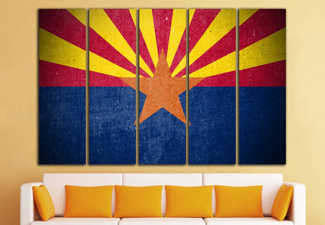 Arizona State Flag Wall Art Arizona State Flag Wall Decor - Etsy