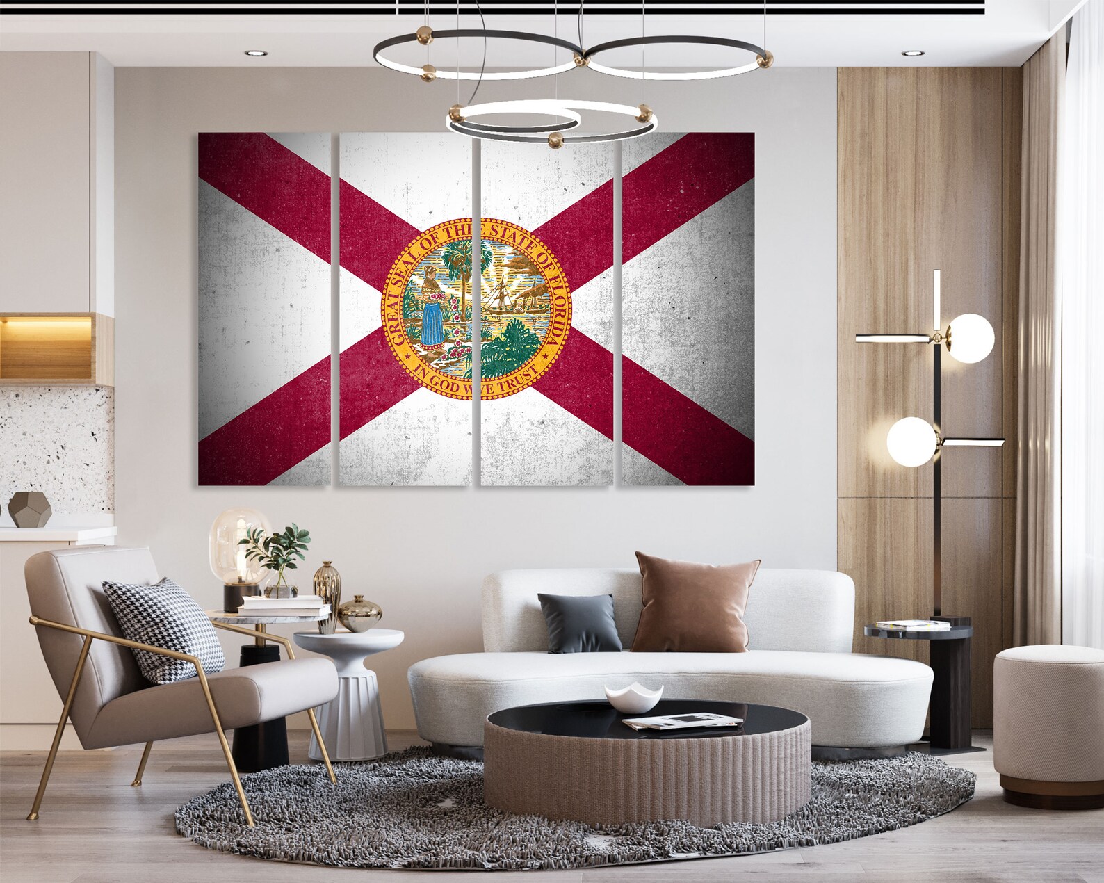 Florida State Flag Wall Art Florida State Flag Wall Decor - Etsy