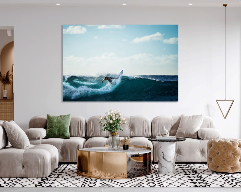 Surfing Canvas Surfing Wall Decor Surfing Wall Art Surfing - Etsy