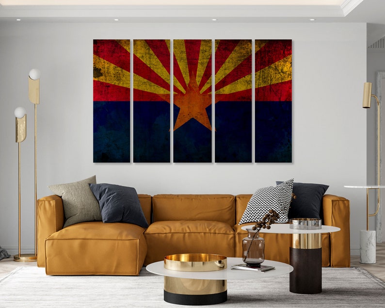Arizona State Flag Wall Art Arizona State Flag Wall Decor - Etsy