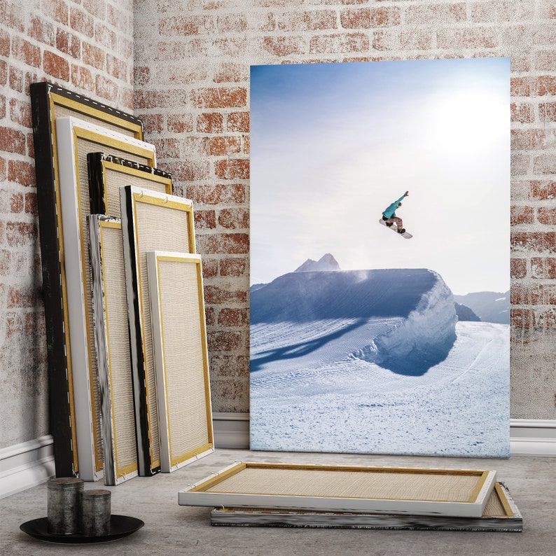 Snowboard Canvas Snowboard Print Snowboard Wall Art Snowboard | Etsy