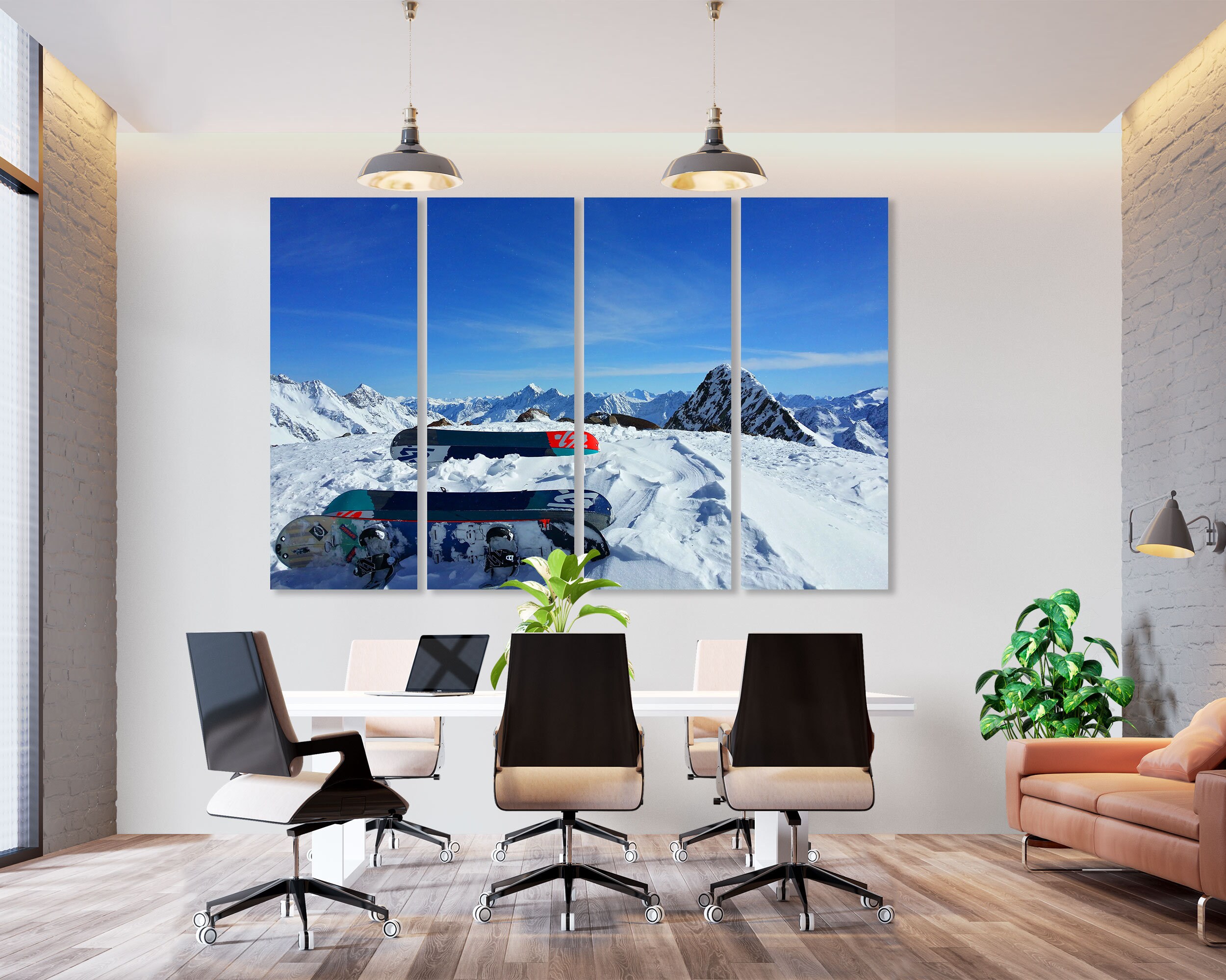 Snowboard Wall Art Snowboard Wall Decor Snowboard Canvas Print - Etsy