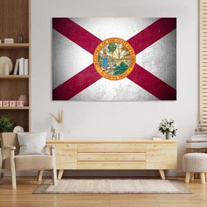Florida State Flag Wall Art Florida State Flag Wall Decor Florida State ...