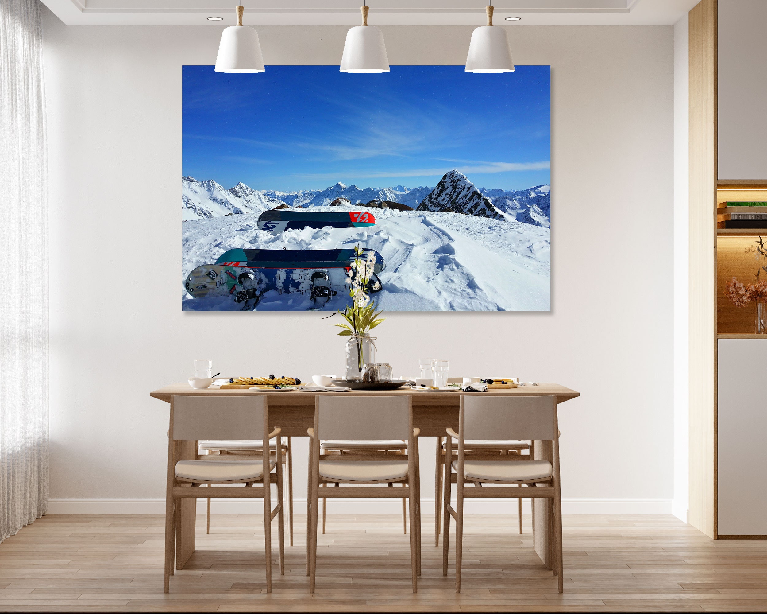Snowboard Wall Art Snowboard Wall Decor Snowboard Canvas Print - Etsy