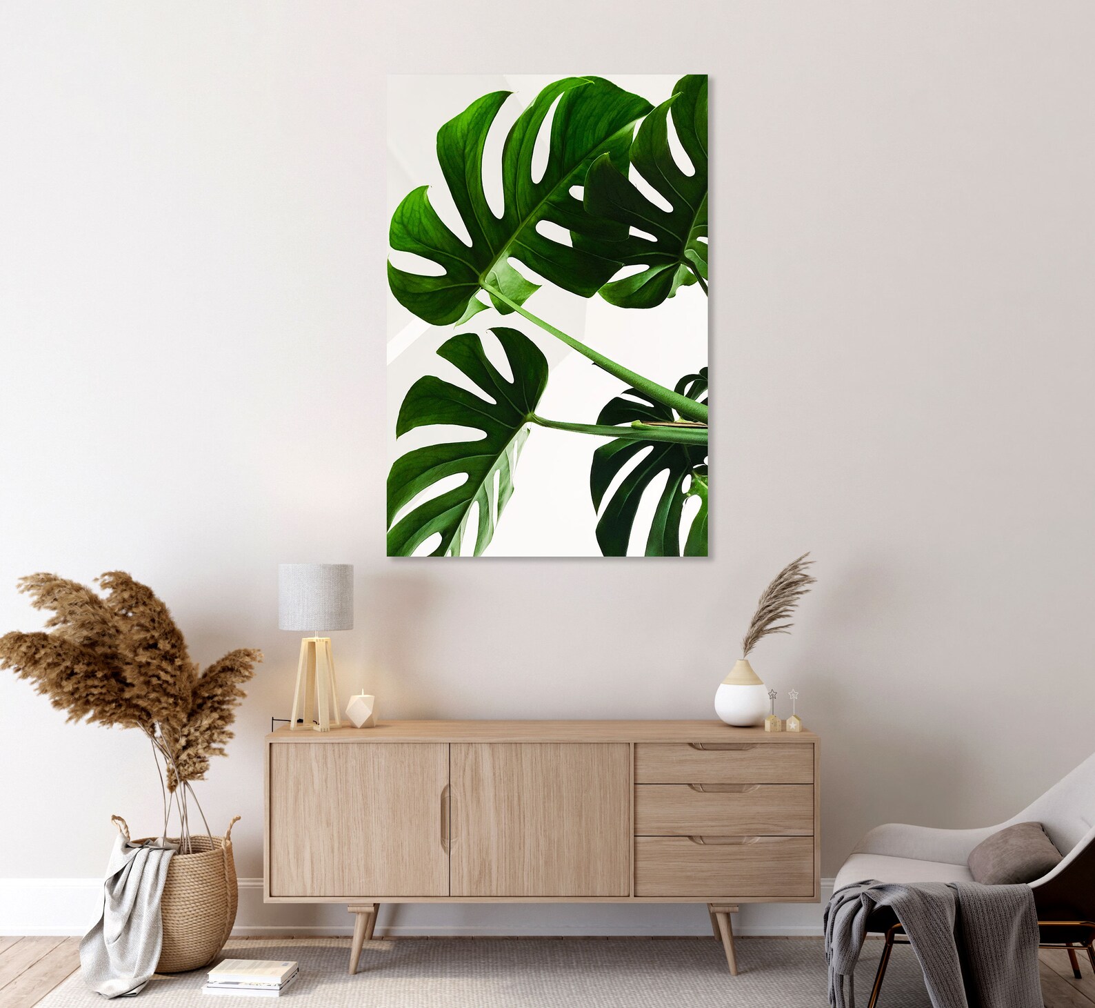 Monstera Leaves Wall Art Frame Green Plants Wall Decor - Etsy
