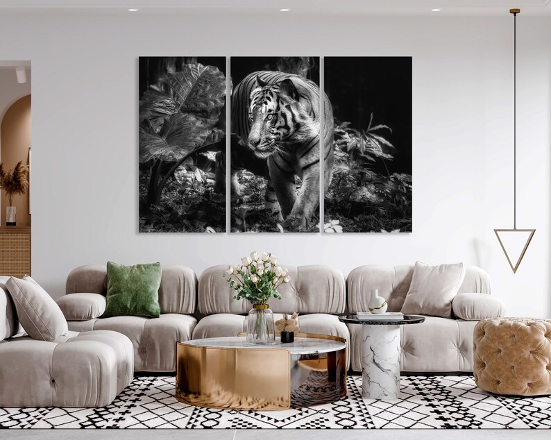 Tiger Canvas Tiger Wall Art Tiger Print Tiger Wall Decor - Etsy