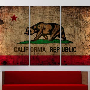 California state flag wall art California state flag wall | Etsy