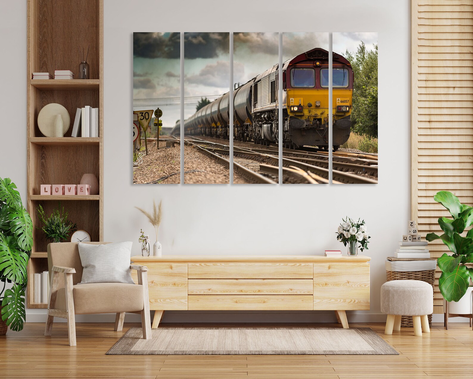 Train Canvas Wall Decor Logistics Print Wall Art Railway - Etsy